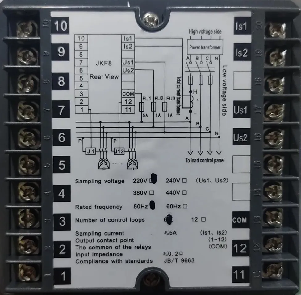 رگولاتور بانک خازنی 12 پله چینت JKF8-12 - کوشانیک
